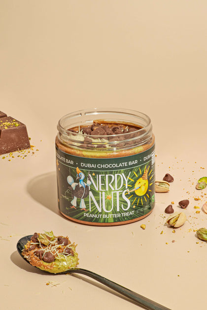Dubai Chocolate Bar Peanut Butter Treat | Nerdy Nuts