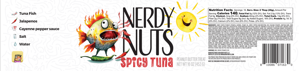 Spicy Tuna Label | Nerdy Nuts