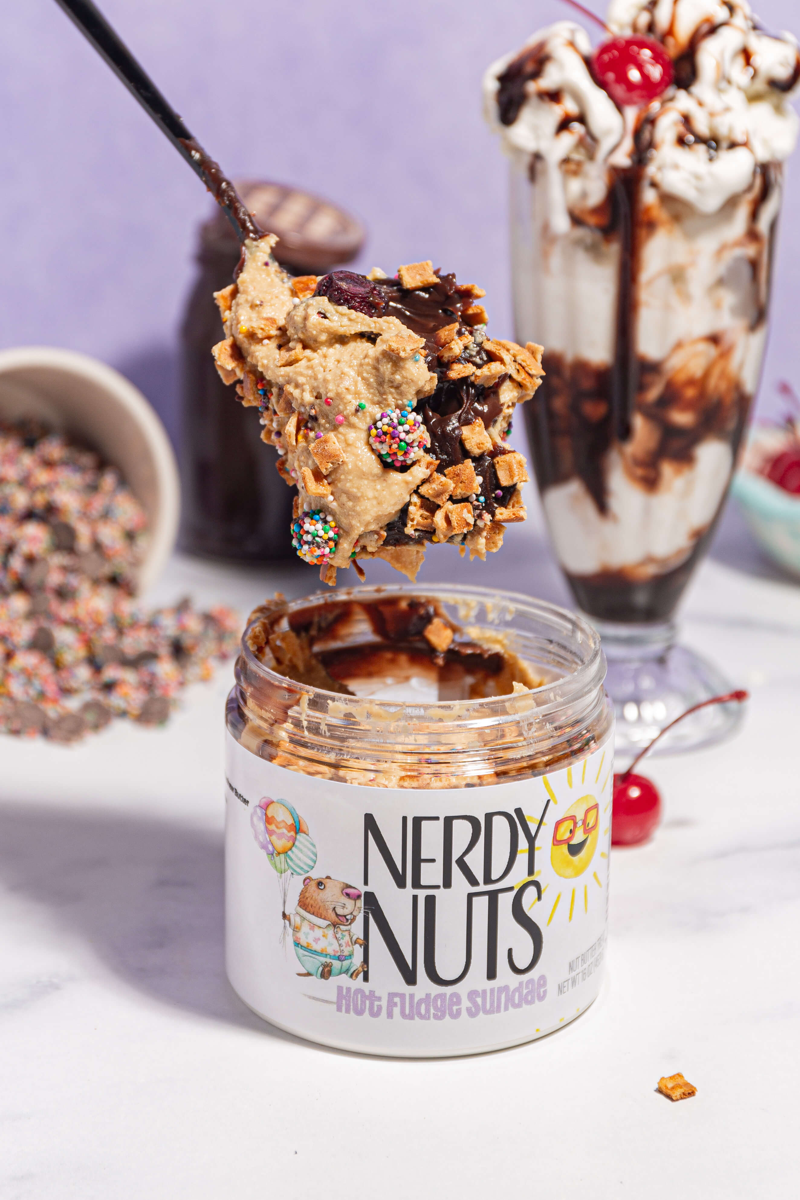 Hot Fudge Sundae Nut Butter Treat | Nerdy Nuts