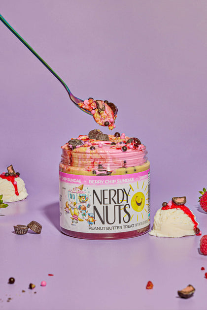 Berry Chip Sundae Peanut Butter Treat | Nerdy Nuts
