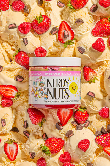 Berry Chip Sundae Peanut Butter Treat | Nerdy Nuts