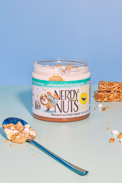 Cinnamon Toast Crispies Peanut Butter Treat | Nerdy Nuts
