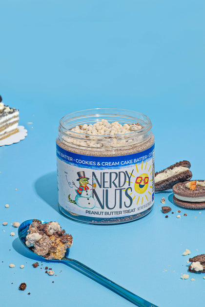 Cookies & Cream Cake Batter Peanut Butter Treat | Nerdy Nuts