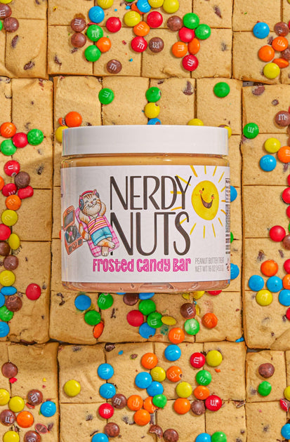 Frosted Candy Bar Peanut Butter Treat | Nerdy Nuts