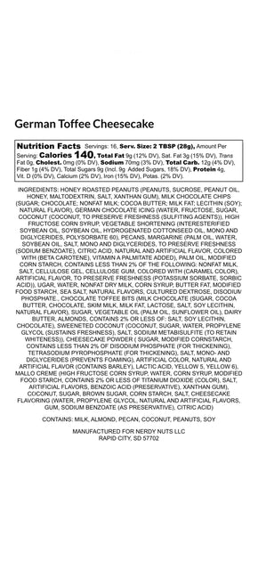 German Toffee Cheesecake Peanut Butter Treat | Nerdy Nuts