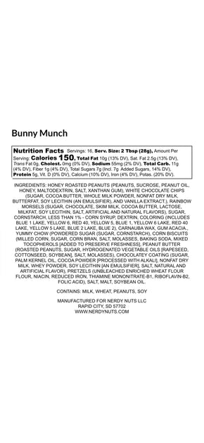 Bunny Munch Peanut Butter Treat | Nerdy Nuts