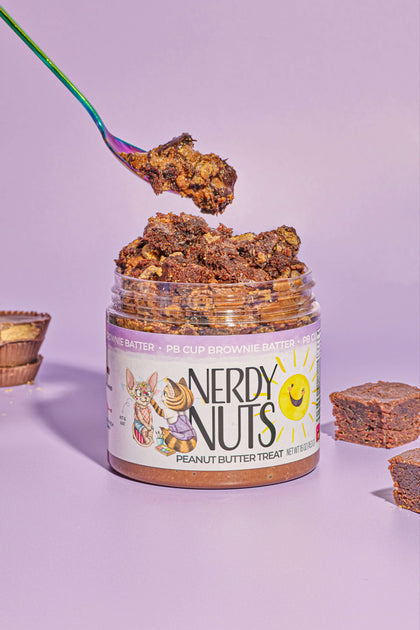 PB Cup Brownie Batter Peanut Butter Treat | Nerdy Nuts