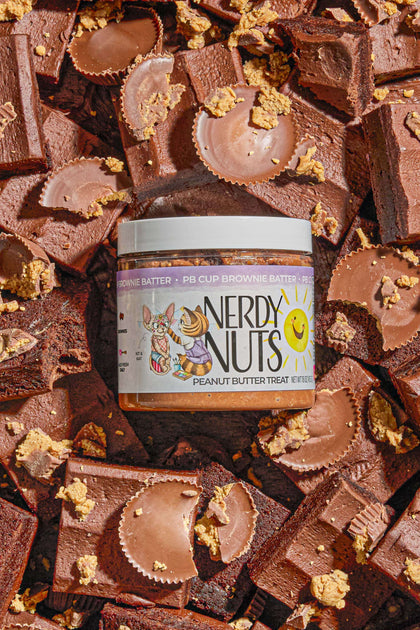 PB Cup Brownie Batter Peanut Butter Treat | Nerdy Nuts