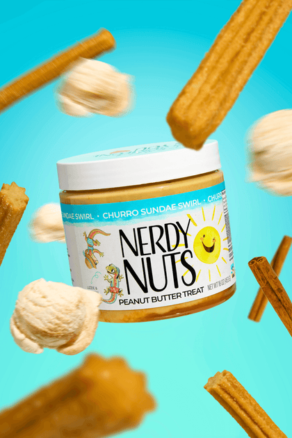 Churro Sundae Swirl Peanut Butter Treat | Nerdy Nuts