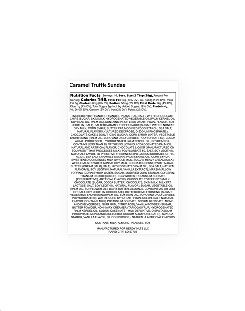 Caramel Truffle Sundae Peanut Butter Treat | Nerdy Nuts