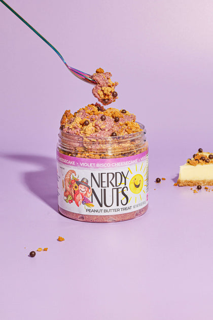 Violet Bisco Cheesecake Peanut Butter Treat | Nerdy Nuts